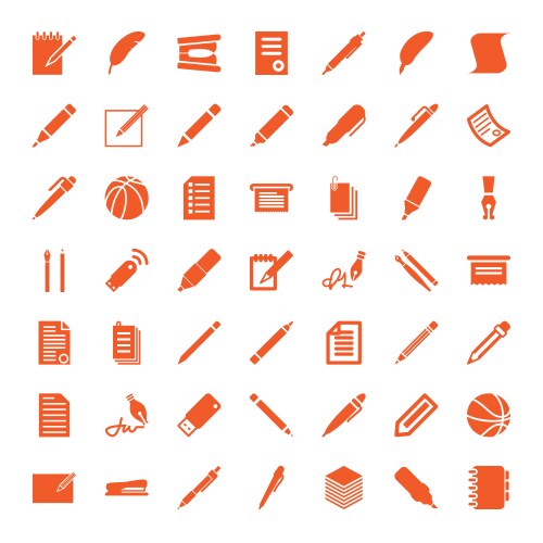 Pen icons Royalty Free Vector Image - VectorStock