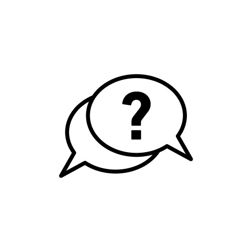 Graffiti question mark in black over white Vector Image
