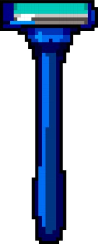 Razor shaver game pixel art Royalty Free Vector Image