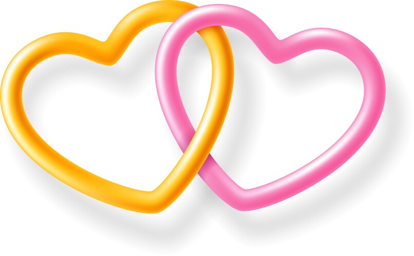 Two joined hearts Vector Images & Graphics for Commercial Use | VectorStock