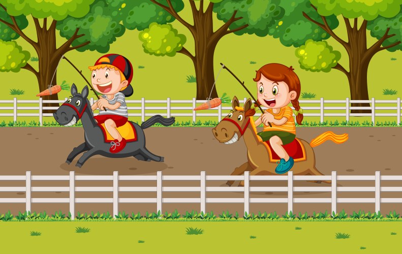 Horse Riding Cartoon Vector Images (over 7,500)