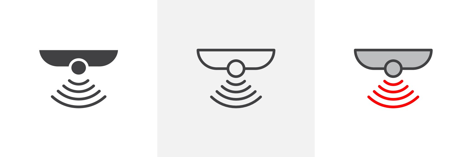 Sensor icon set on white background Royalty Free Vector