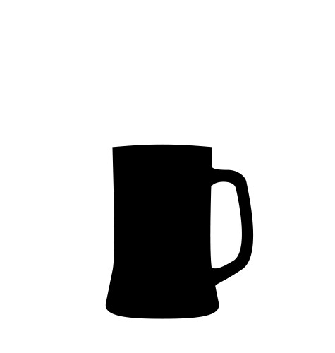 Black and white beer mug Royalty Free Vector Image