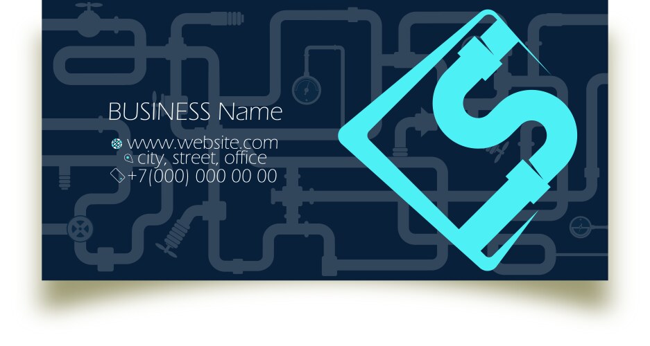 Plumbing Business Card Vector Images (over 1,000)