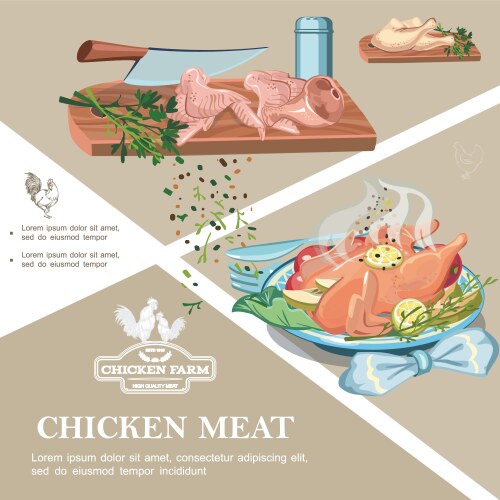 Chicken meat vertical banners Royalty Free Vector Image