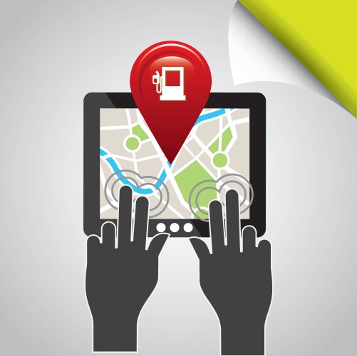 Global positioning system design Royalty Free Vector Image
