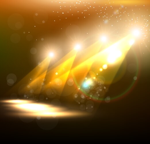 Spotlight on circle with space for your text Vector Image