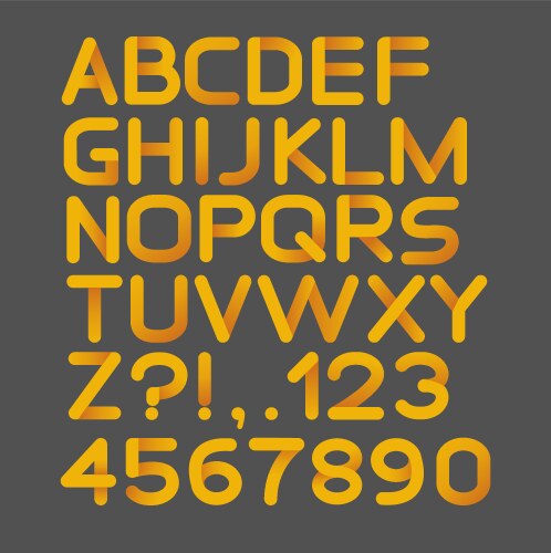 Crumpled paper alphabet Royalty Free Vector Image
