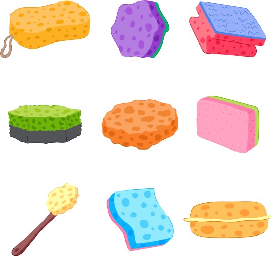 Yellow sponge hygiene cartoon Royalty Free Vector Image