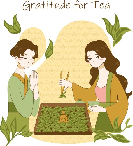 Tea ceremony rules and process japanese Royalty Free Vector