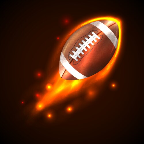 Football-fire Royalty Free Vector Image - VectorStock