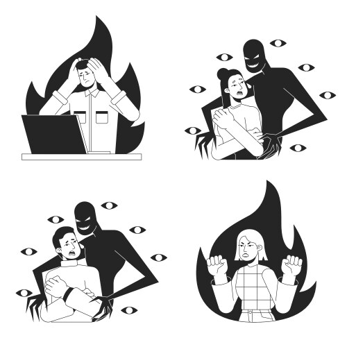 Startup pre launch strategy bw concept spot pack Vector Image