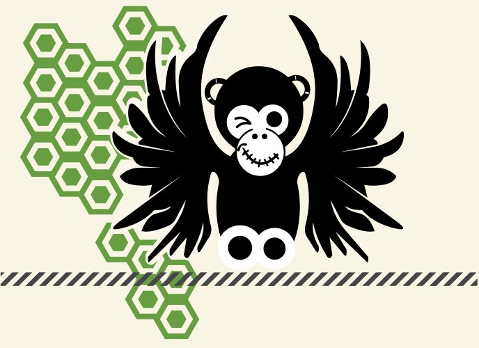 White monkey face Royalty Free Vector Image - VectorStock