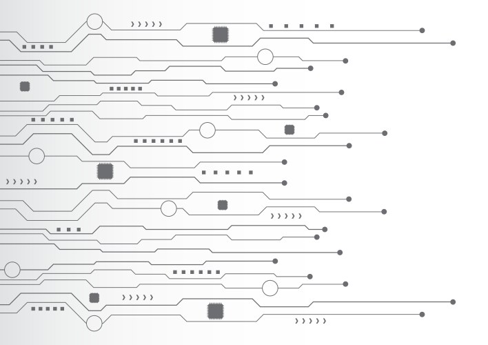 Circuit technology background with hi-tech Vector Image