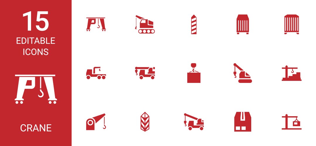 Crane icons Royalty Free Vector Image - VectorStock