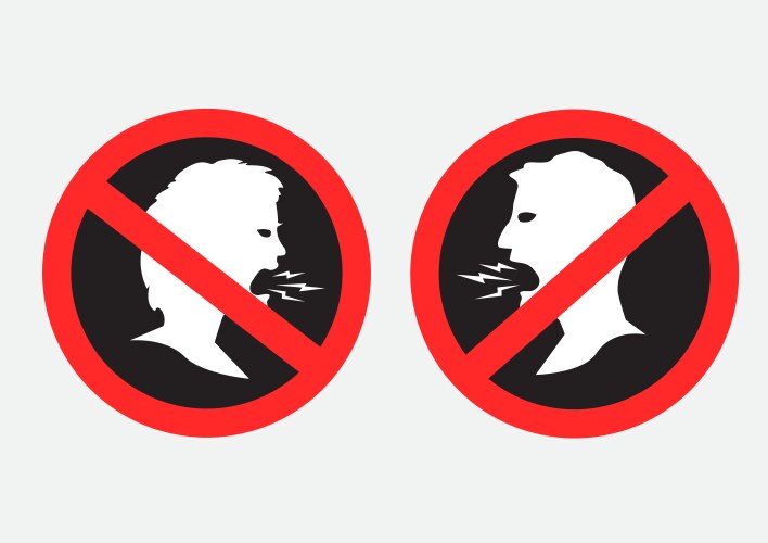 No Shouting Sign Vector Images (over 300)