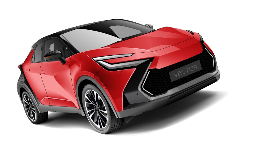 Realistic blue car sport two tone luxury Vector Image