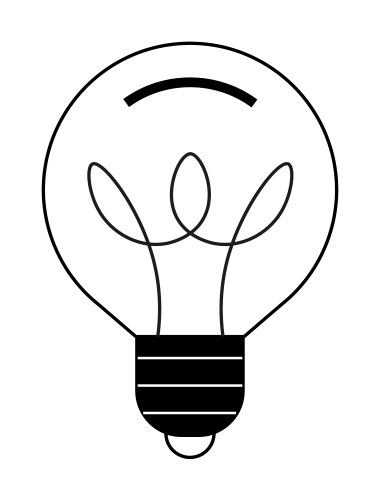 Light Bulb Black White Vector Images (over 100,000)