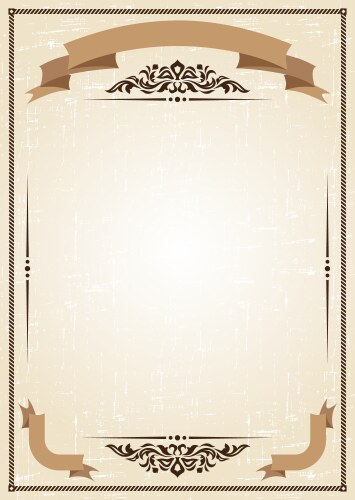 Vintage frame at grunge background with retro Vector Image