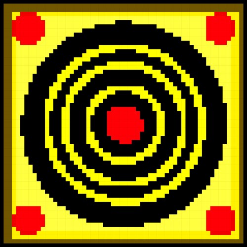 Gun shooting target cartoon Royalty Free Vector Image