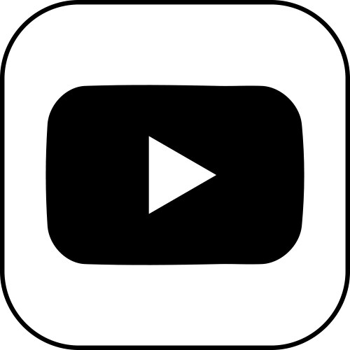 Black youtube logo on a transparent background Vector Image