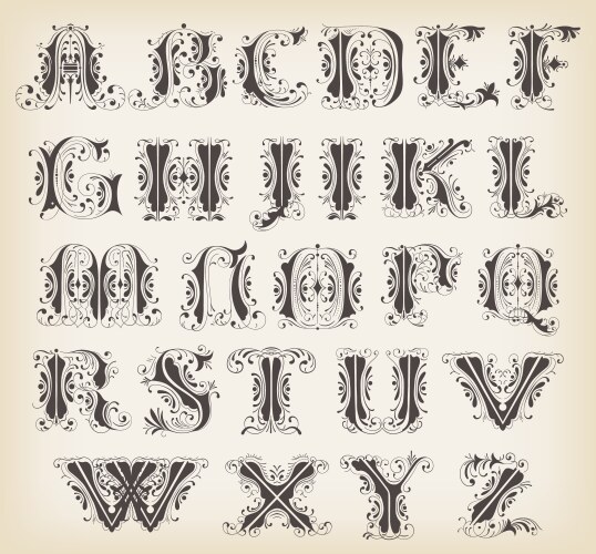 Unknown alphabet alien hieroglyphics symbols Vector Image