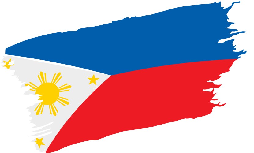 Philippines flag Royalty Free Vector Image - VectorStock