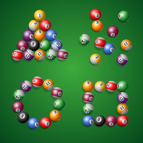 Billiard balls background Royalty Free Vector Image