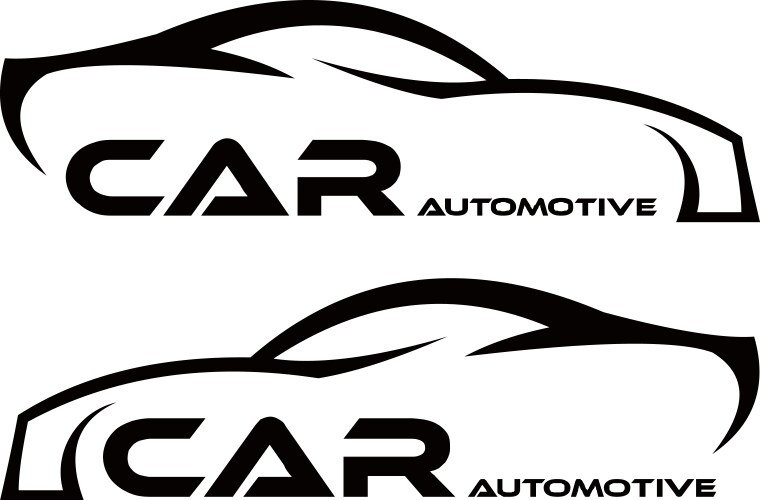 Car logo in clean Royalty Free Vector Image - VectorStock