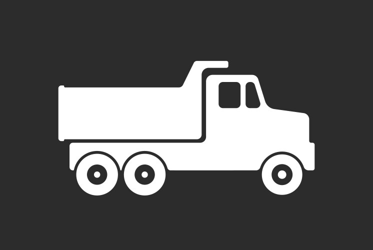 Cartoon dump truck tipper Royalty Free Vector Image
