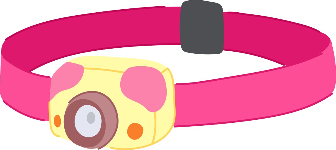 Flash headlamp flashlight cartoon Royalty Free Vector Image