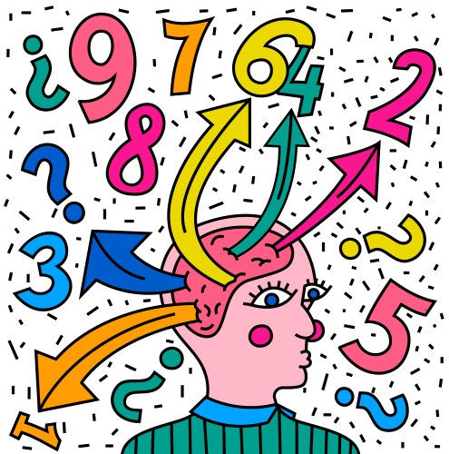 Math disability banner number dyslexia horizontal Vector Image