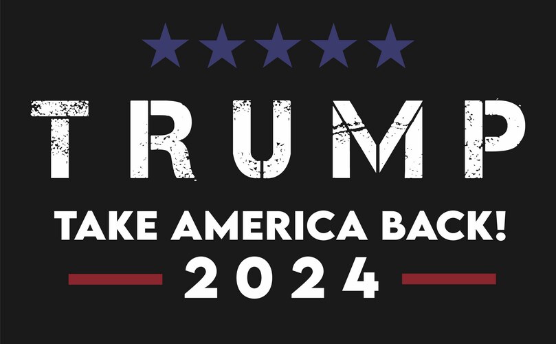 Trump take america back 2024 Royalty Free Vector Image