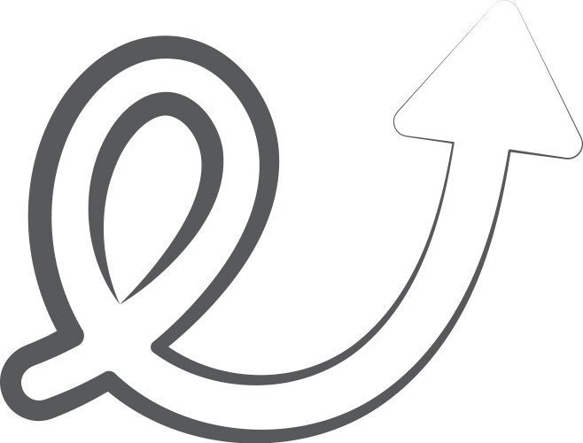 Curved upward Royalty Free Vector Image - VectorStock