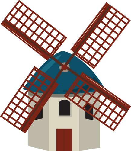 Windmill comic book pop art Royalty Free Vector Image