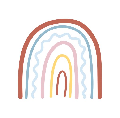Cute colorful rainbow Royalty Free Vector Image