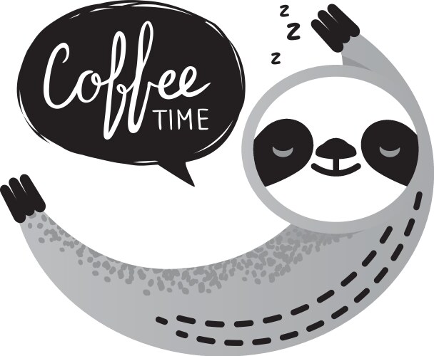 Cute sloth bear animal set Royalty Free Vector Image