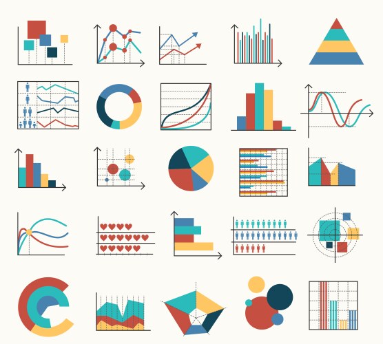 Flowchart schemes and hierarchy diagrams workflow Vector Image