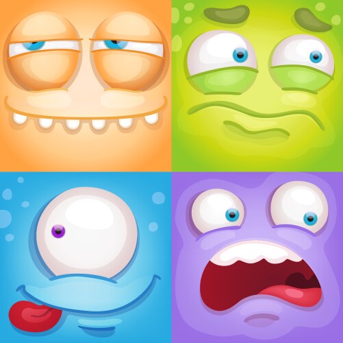 Monster face Royalty Free Vector Image - VectorStock