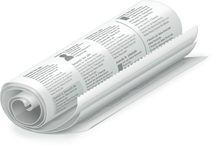 Roll of newspaper Royalty Free Vector Image - VectorStock