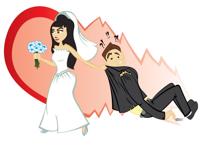 Romantic wedding Royalty Free Vector Image - VectorStock