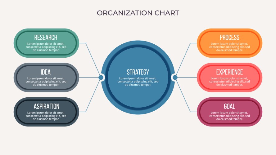 Creative infographic with 6 elements Royalty Free Vector