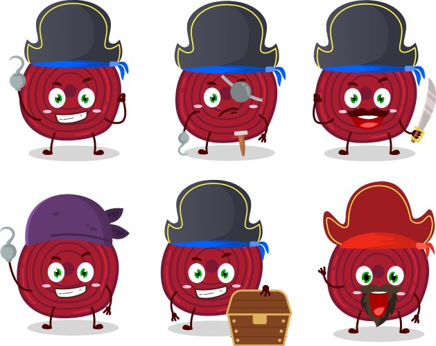 Cartoon character of slice beet with smile Vector Image