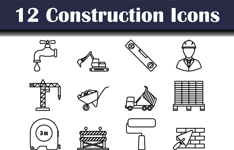 Construction of foundations a building Royalty Free Vector