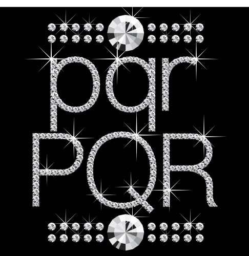 Diamond alphabetic letters Royalty Free Vector Image