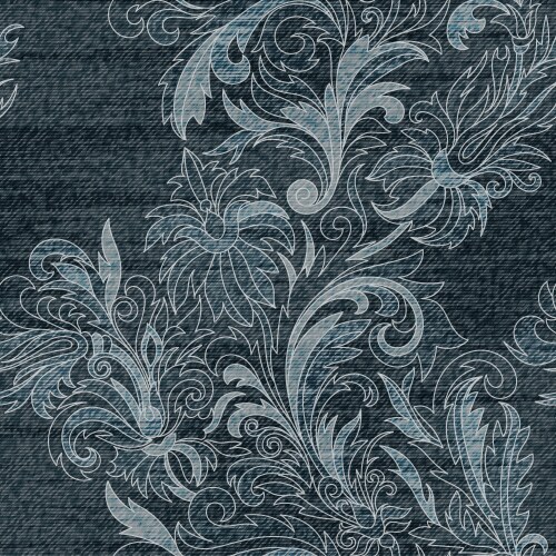 Jeans background with flowers denim Royalty Free Vector