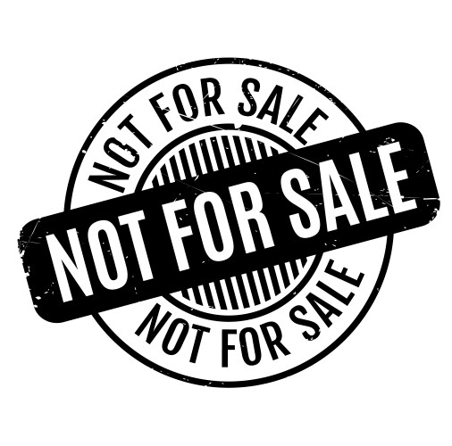 Not for sale sign or stamp Royalty Free Vector Image
