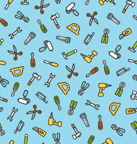 Art tools - seamless background pencil drawings Vector Image