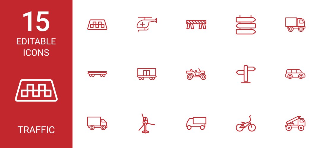 49 traffic icons Royalty Free Vector Image - VectorStock