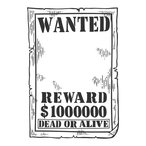Cartoon Wanted Poster Vector Images (over 700)